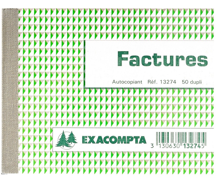 FACTURE Carnet autocopiant Dupli - 140 x 105 mm (Facturier Exacompta ...