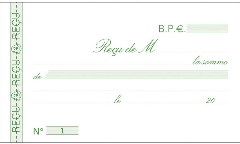 REÇUS Carnet à souche Exacompta 23170E | ARC Registres