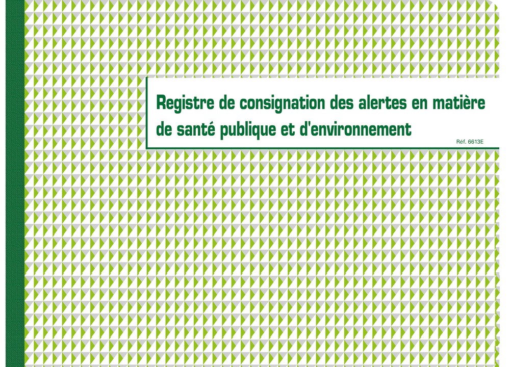 Registre Alertes pour la Santé publique et l'environnement Exacompta ... Registre Alertes pour la Santé publique et l'environnement Exacompta ...