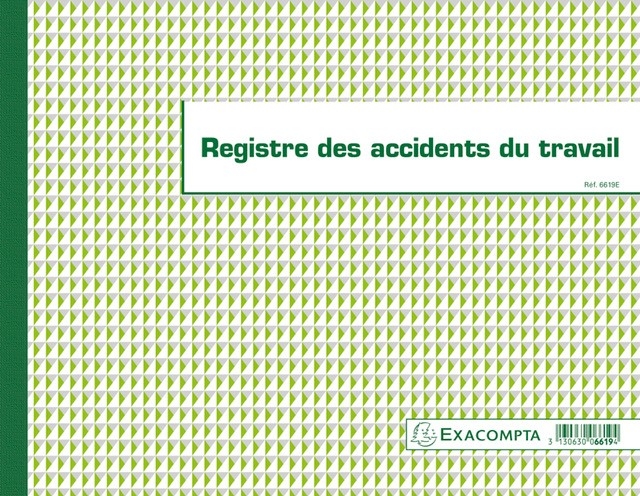 Registre Accidents du travail Bénins Exacompta 6619E | ARC Registres Registre Accidents du travail Bénins Exacompta 6619E | ARC Registres