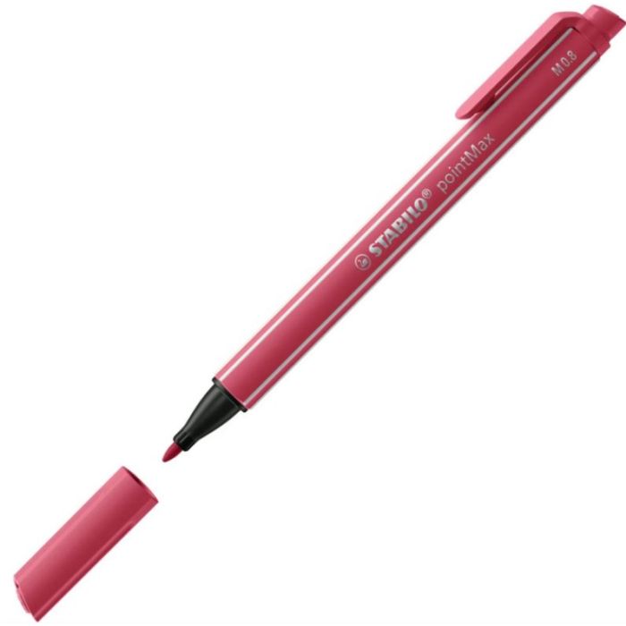 Stylo feutre PointMax 0,8 mm - Rouge Fraise STABILO ARC-Registres