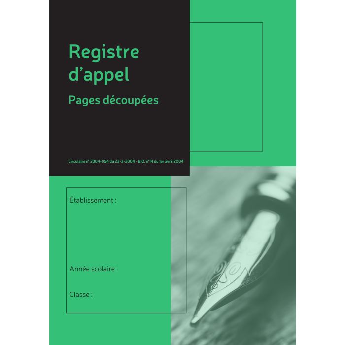 Registre d'appels journaliers Ecole - Pages découpées LE DAUPHIN ARC ...