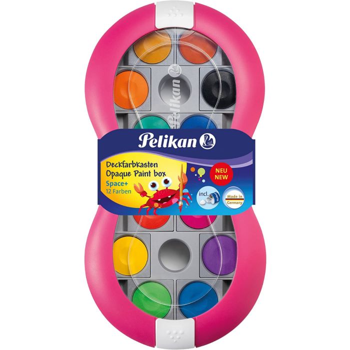 Boîte de peinture Space+ Rose - 12 couleurs PELIKAN Fournitures ARC ...