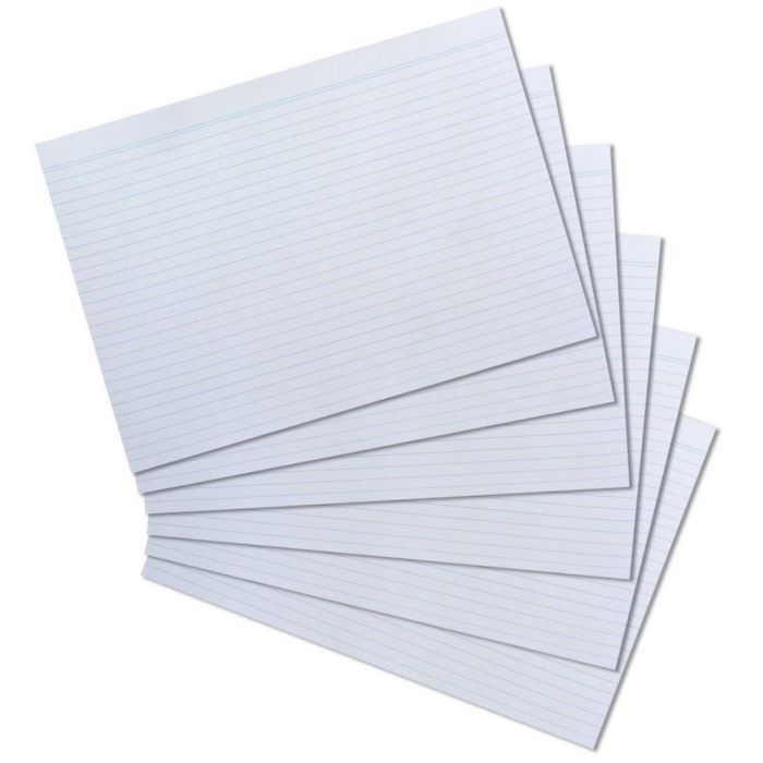 Fiches Bristol lignées A4 - 210 x 297 mm - Blanc HERLITZ Lot de 100 ARC ...