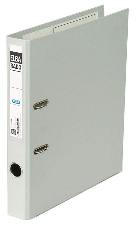 Classeur à levier en PVC - Dos 50 mm - Gris ELBA Rado Plast | ARC Registres