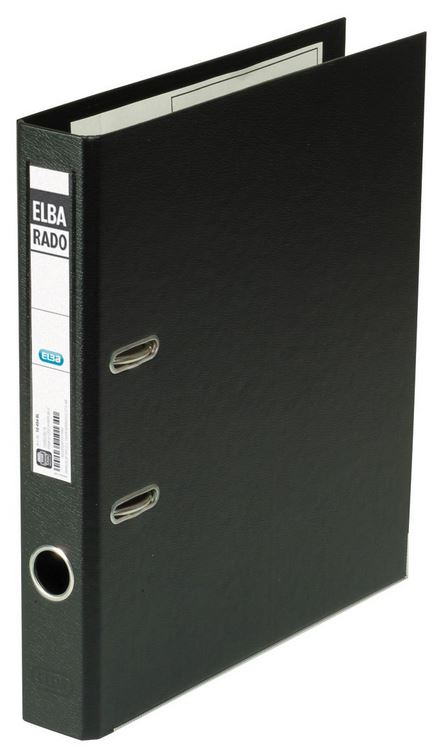 Classeur à levier en PVC - Dos 50 mm - Noir ELBA Rado Plast | ARC Registres