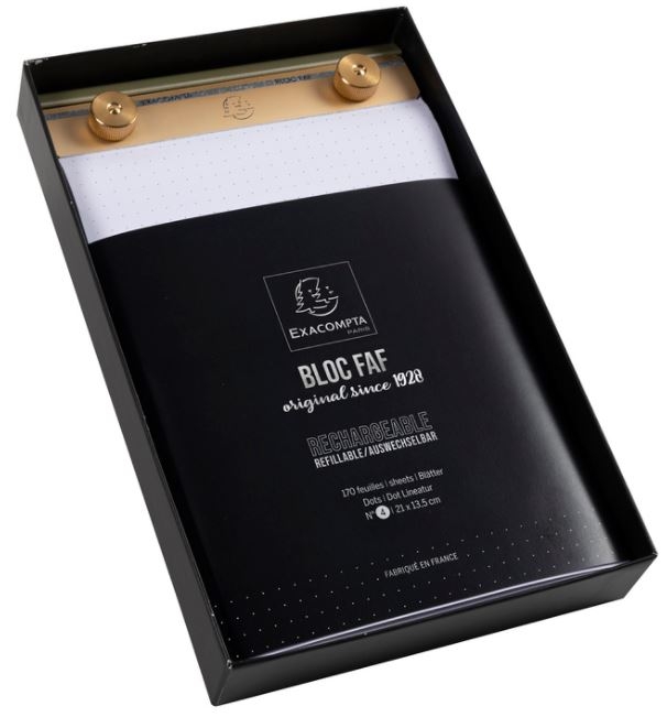 Bloc-Notes FAF n° 4 avec recharge - Feuilles avec pointillées EXACOMPTA ...
