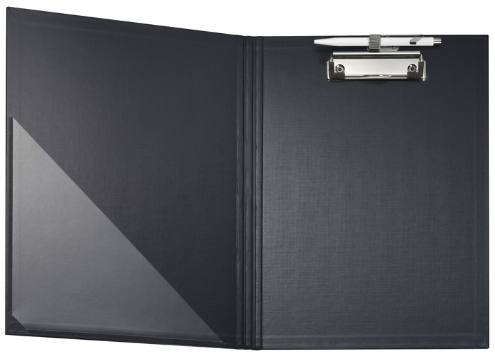 Porte Bloc à pince avec rabat - Format A4 - Noir EXACOMPTA | ARC Registres